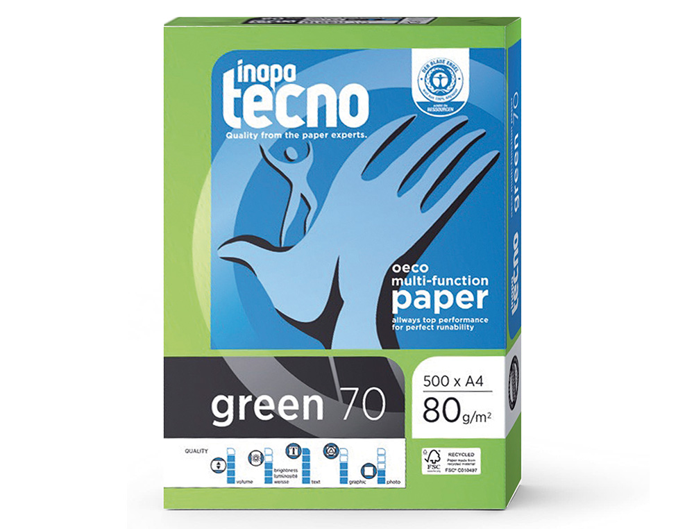 Papeleria Sanchez Papel Fotocopiadora Tecno Green 100 Reciclado Din